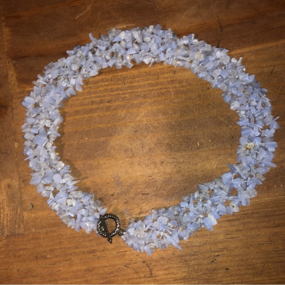 Gemstone Healing Blue Amethyst Necklace - Gem